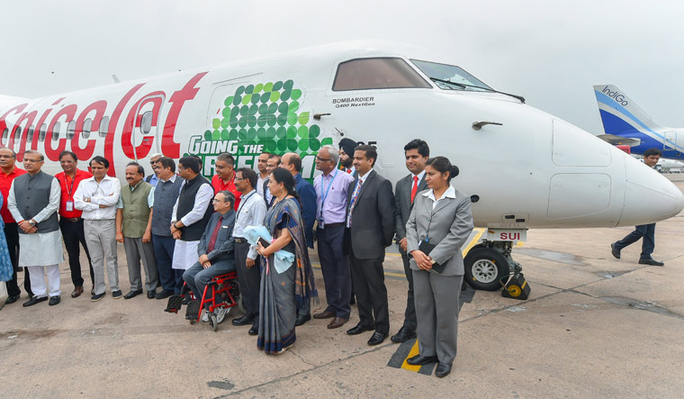 SpiceJet operates India's first biojet fuel flight- The Week