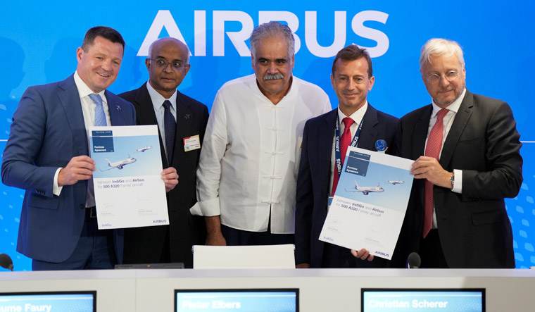 In largest-ever single aircraft purchase, IndiGo orders 500 planes from ...