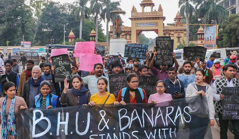 Police asks BHU students not to take out protest march- The Week
