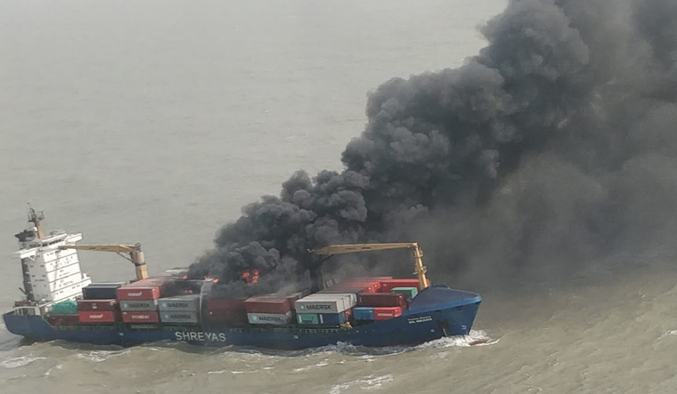 Coast Guard rescues 22 from merchant vessel that caught fire- The Week