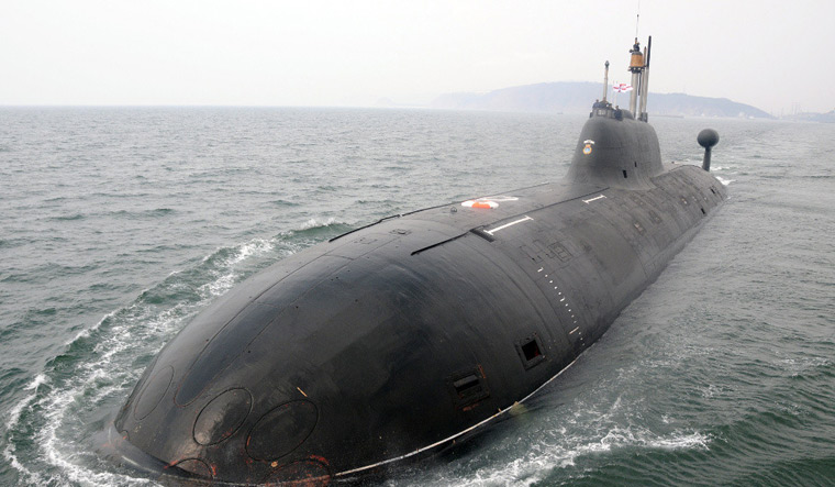 INS Chakra, Indian Navy's lone nuclear-powered attack submarine, on its ...