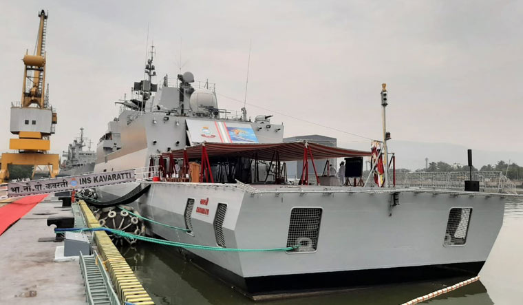 Indigenously-built anti-submarine warfare ship INS Kavaratti ...