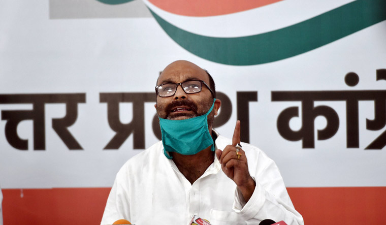 In eastern UP's Tamkuhi Raj, top Congress leader Ajay Kumar Lallu ...