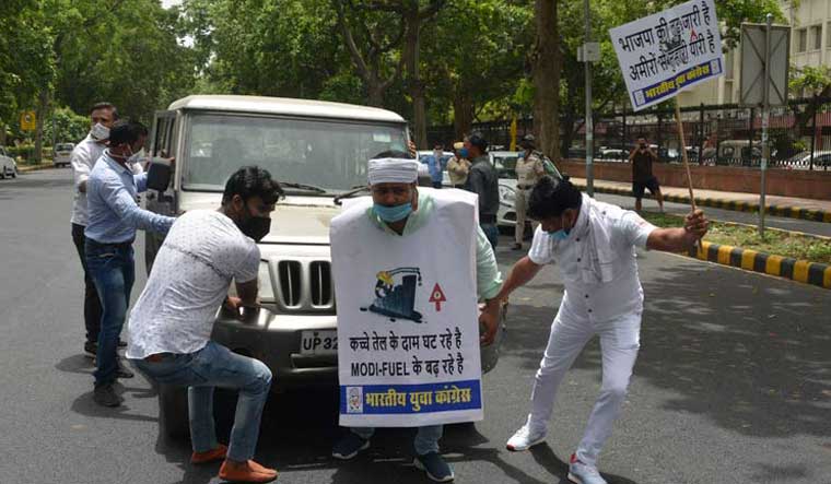 Congress holds nationwide protest against fuel price hike- The Week