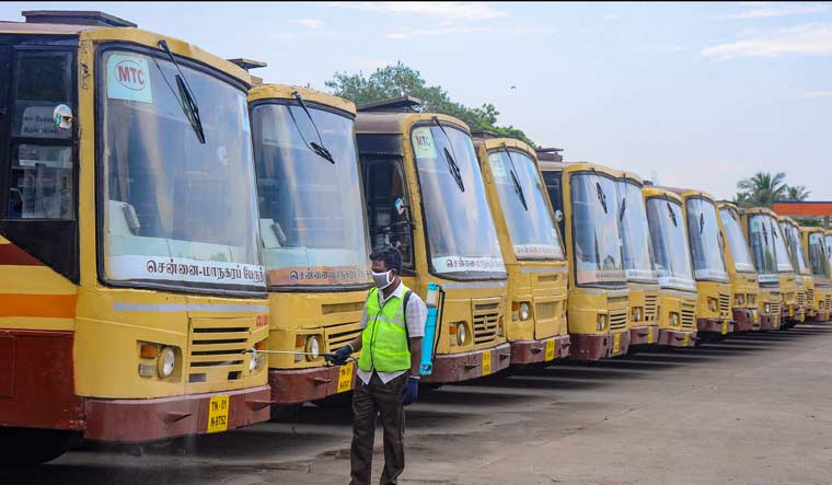Tamil Nadu govt buses begin intra-district services- The Week