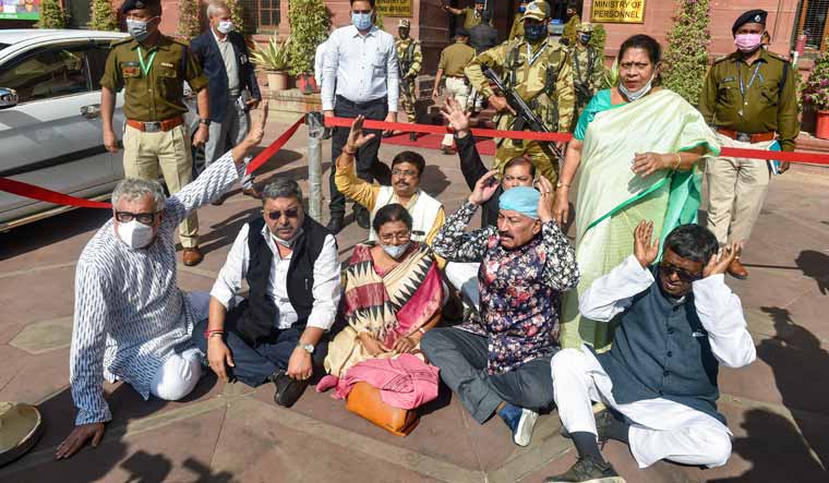 'Shah, Modi need to answer for Tripura violence': TMC MPs stage dharna ...