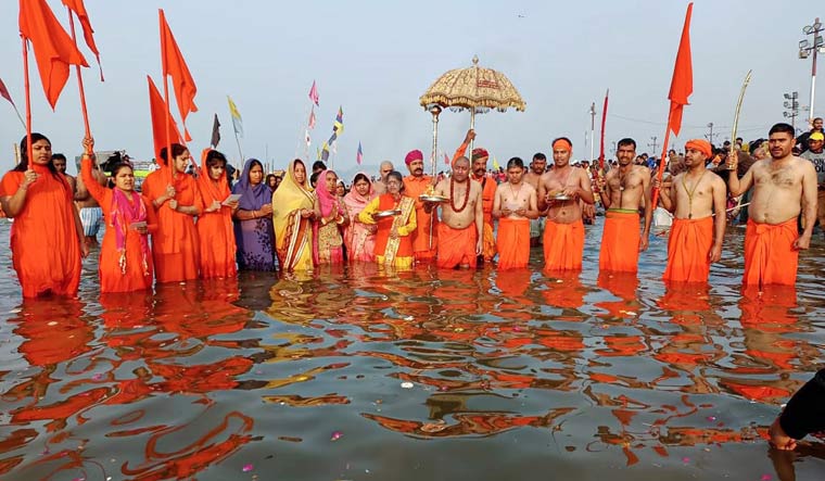 Lakhs of devotees take holy dip in Ganga in Prayagraj- The Week