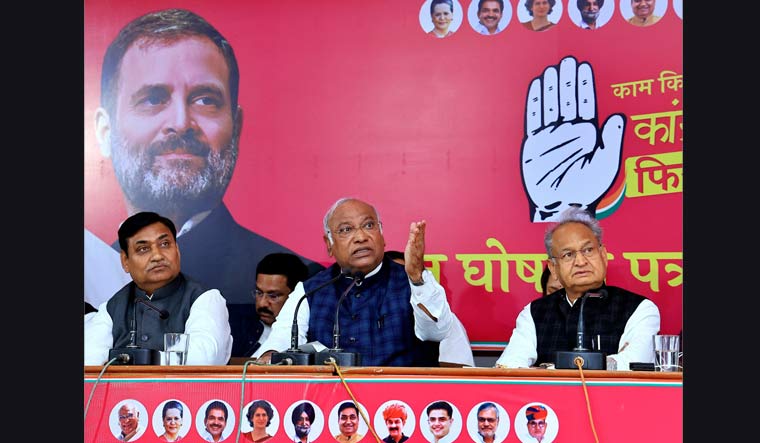 Rajasthan: Congress leans on welfare push, includes ‘7 guarantees’ in ...
