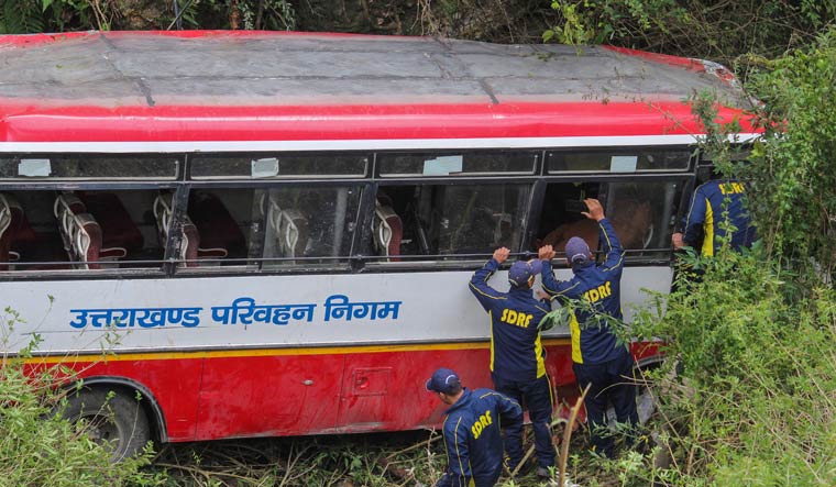Two killed, 38 injured as Uttarakhand Roadways bus falls into gorge in ...