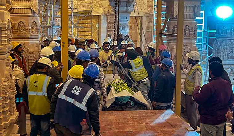 Ayodhya Ram temple: Here is the first look of Ram Lalla idol inside the ...