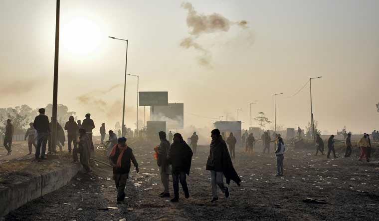 Tear gas shells fired to disperse farmers at Shambhu border; Delhi ...