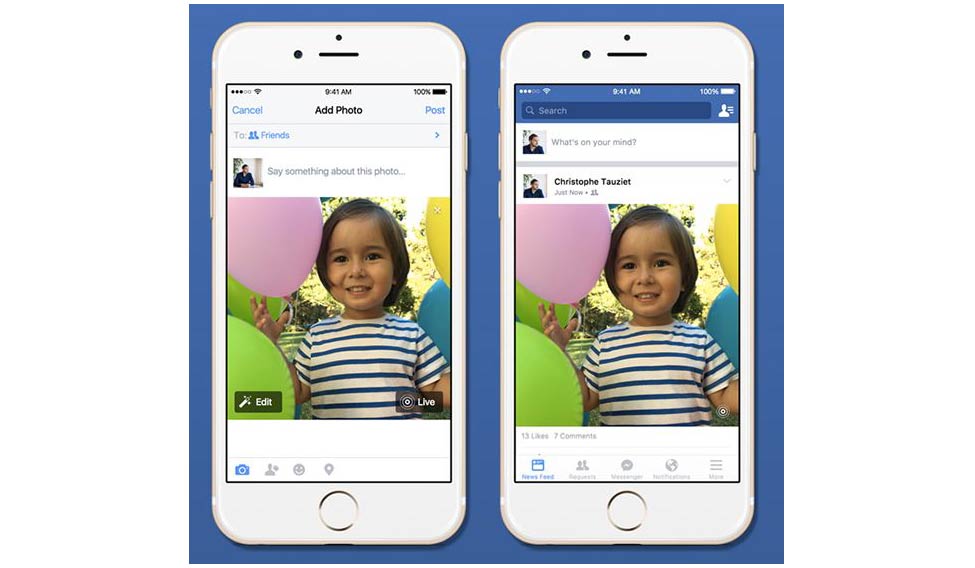 Facebook adds 'Live Photos'