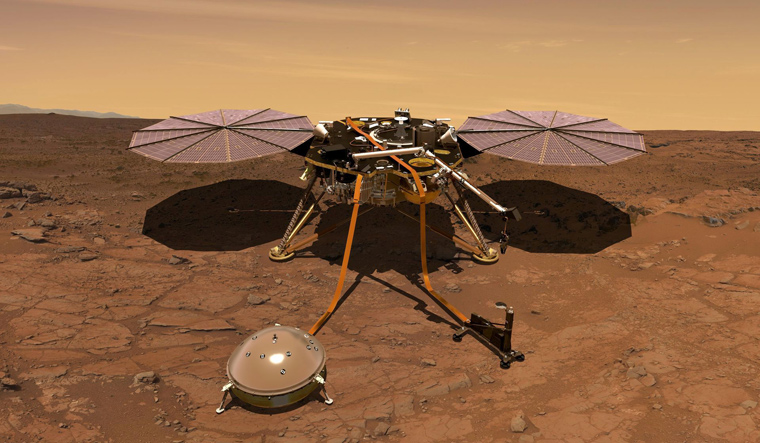 NASA's robotic Mars InSight lander records first likely 'quake' on red ...