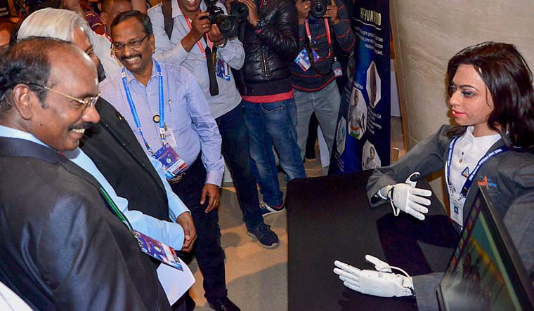 Isro unveils Vyommitra, the half humanoid to be sent on unmanned ...
