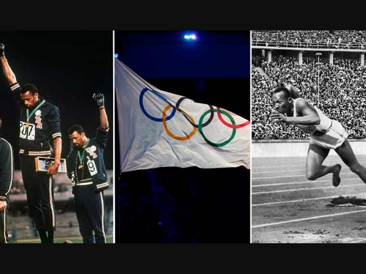 Jesse Owens 1936 Olympics Podium