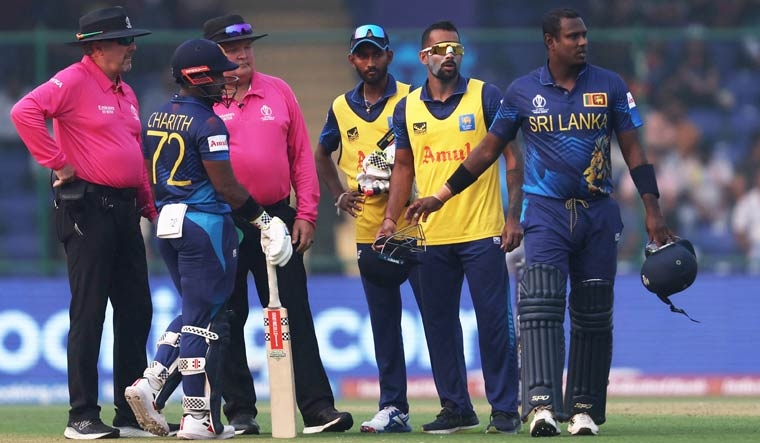 Watch: Controversy erupts as Angelo Mathews given 'Timed Out' against ...