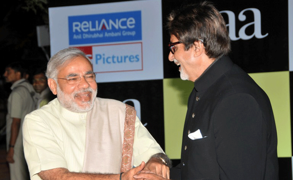 Modi greets Amitabh Bachchan on his 74th birthday