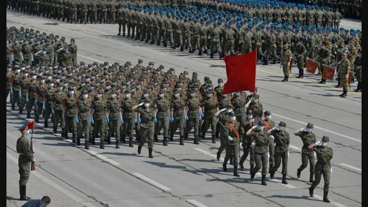 Soviet Union Soldiers Marching