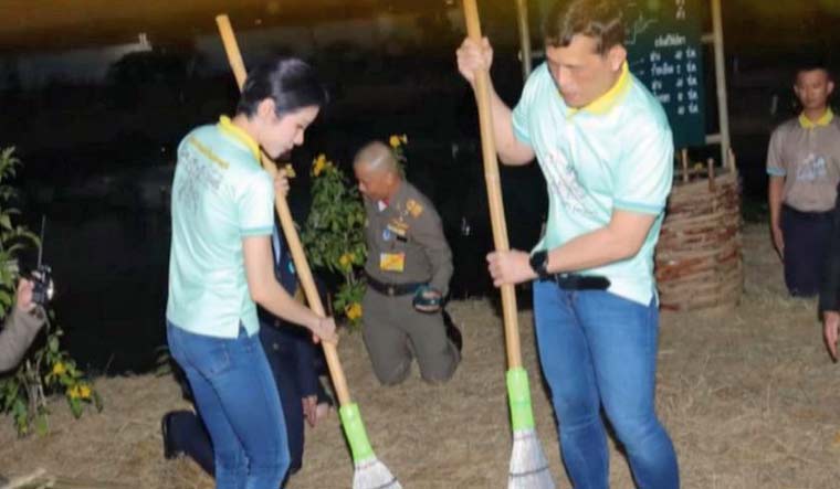 Thailand palace releases images of King sweeping floor alongside ...