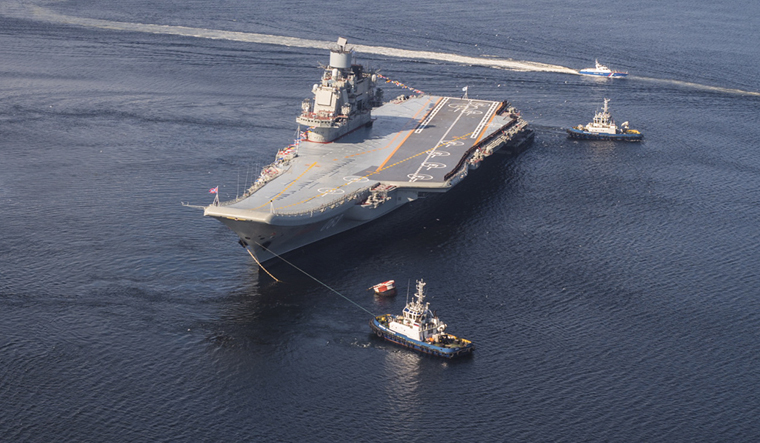 Russia's sole aircraft carrier Admiral Kuznetsov catches fire- The Week