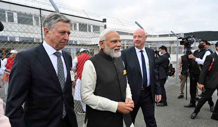 PM Modi arrives in Denmark to participate in 2nd India-Nordic summit ...