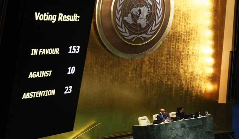 India votes in favour of UNGA resolution seeking Gaza ceasefire- The Week