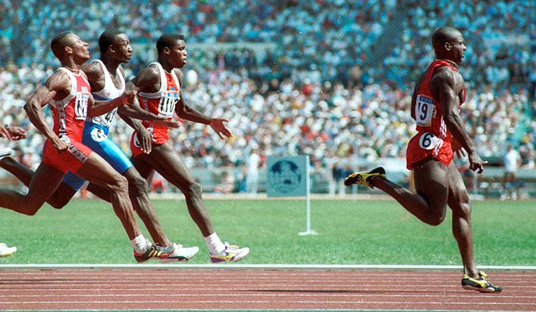 Souvenirs de la confrontation entre Ben Johnson et Carl Lewis aux Jeux ...