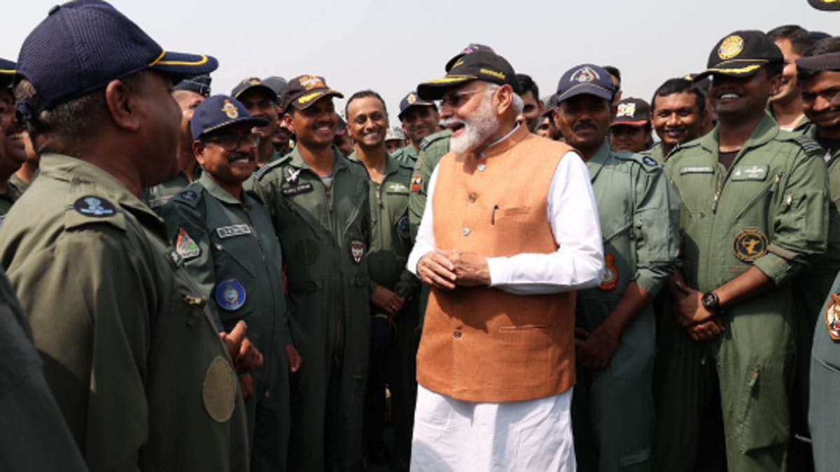 PM Modi visits Adampur air base, interacts with IAF personnel- The Week