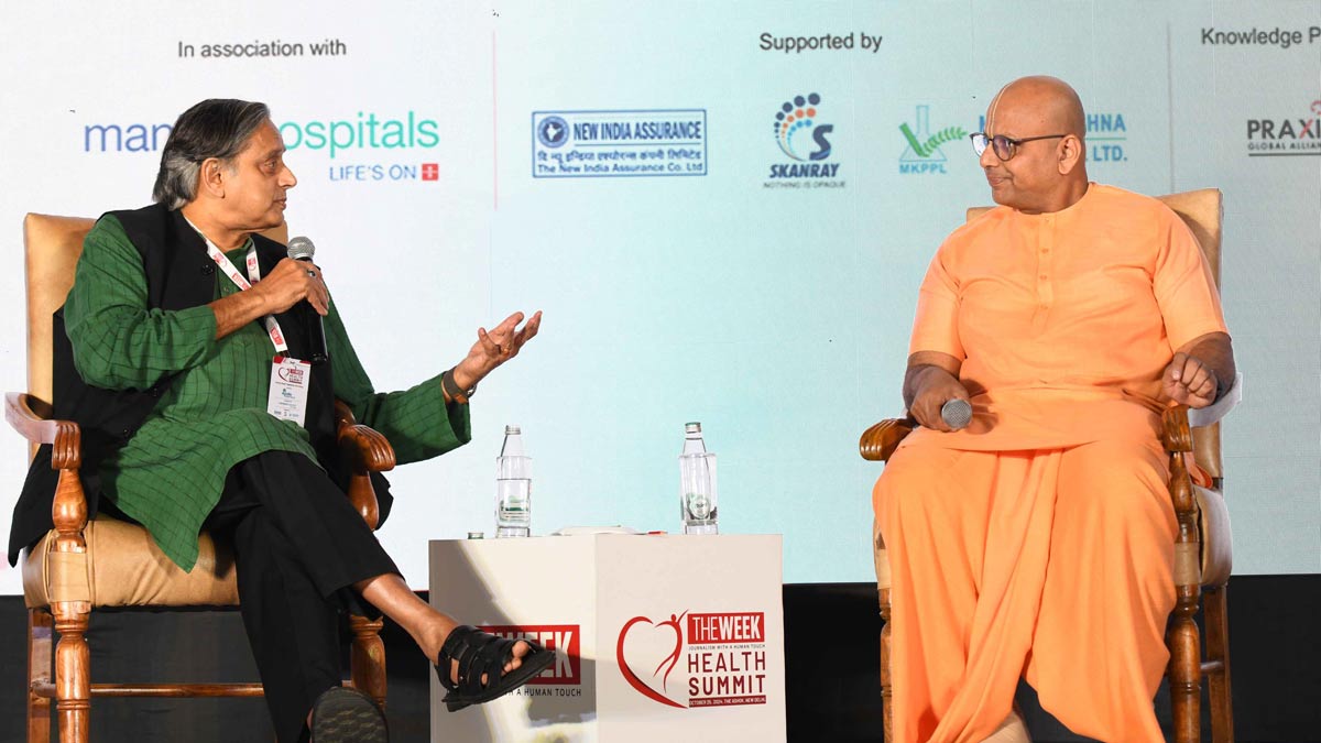 THE WEEK Health Summit 2024: Gaur Gopal Das and Shashi Tharoor make a ...