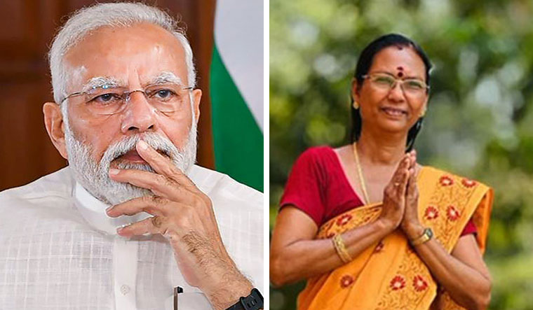 PM Modi speaks to T.N. Sarasu, BJP candidate from Kerala’s Alathur- The ...