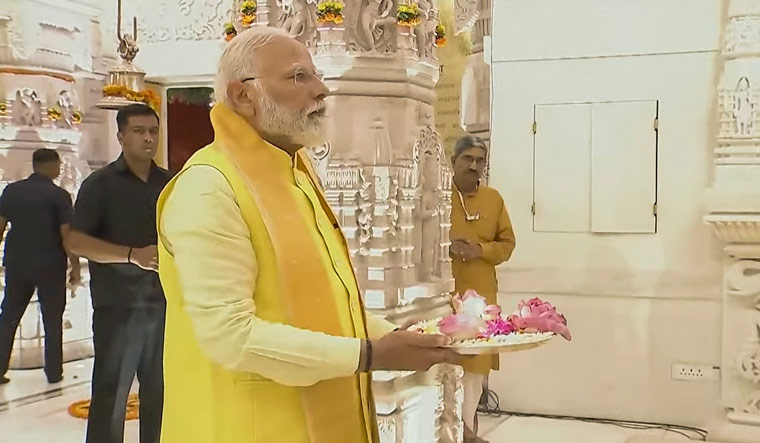 PM Modi offers prayers at Ram temple in Ayodhya, holds roadshow- The Week