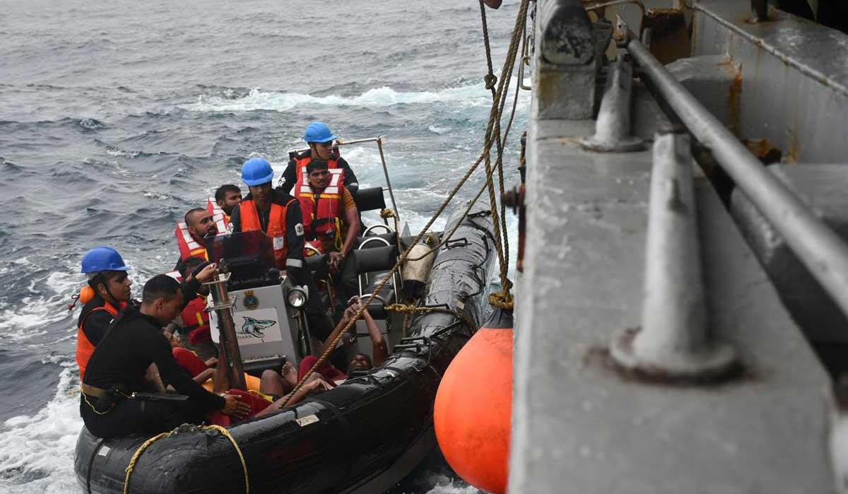 Watch: 8 Indians rescued from capsized oil tanker Prestige Falcon; Navy ...