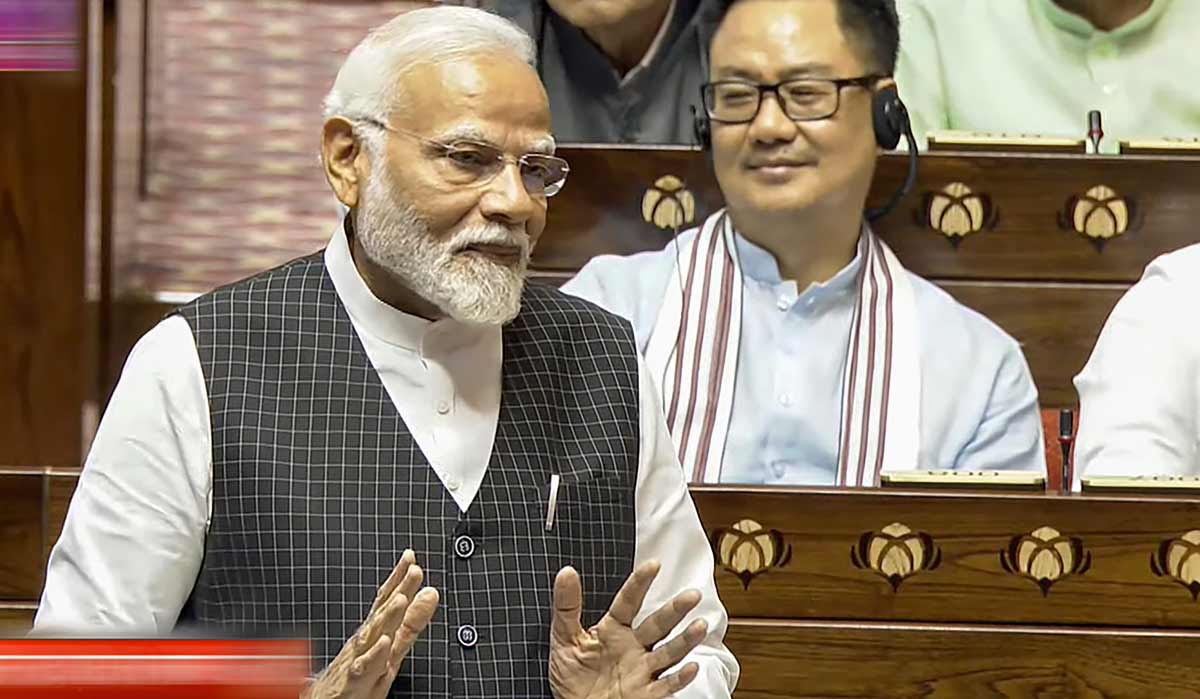 PM Modi counters Congress's '1/3' jibe in Rajya Sabha: 'Completed 10 ...