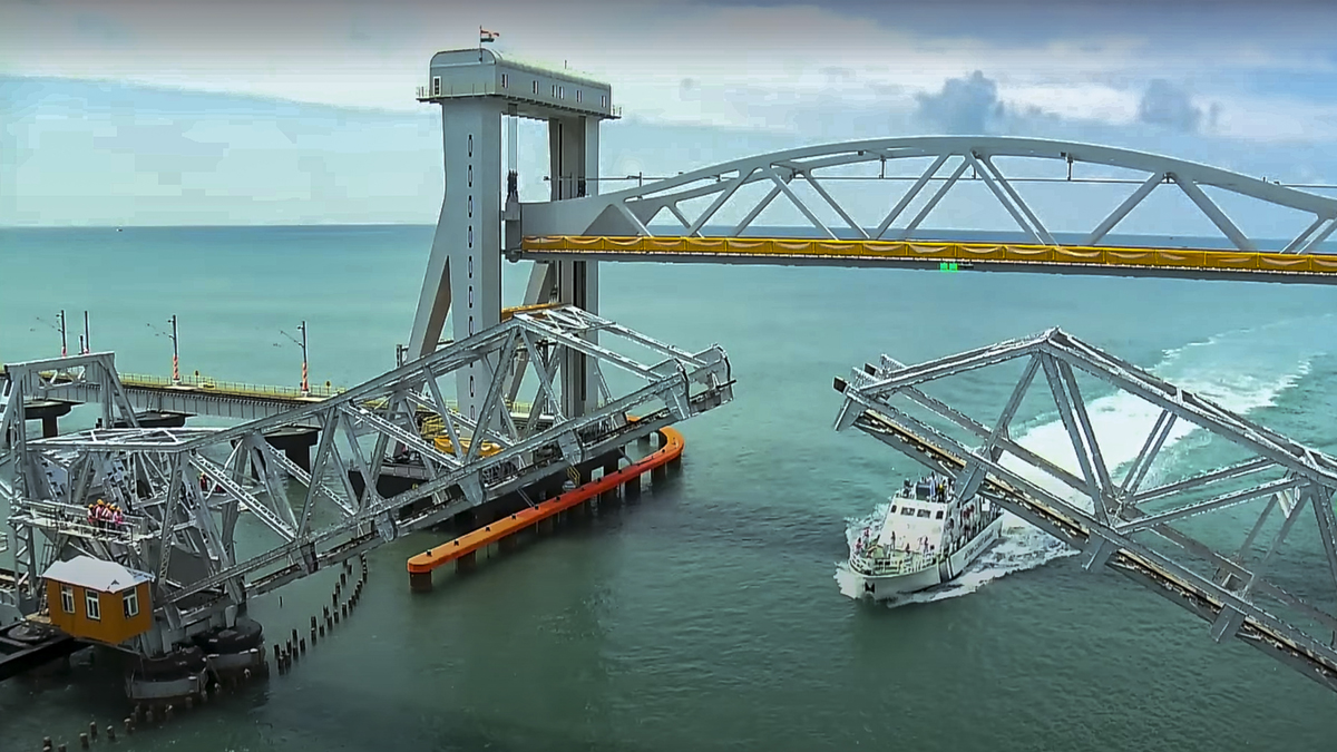 Historic feat: PM Modi dedicates Pamban bridge, India’s first vertical ...