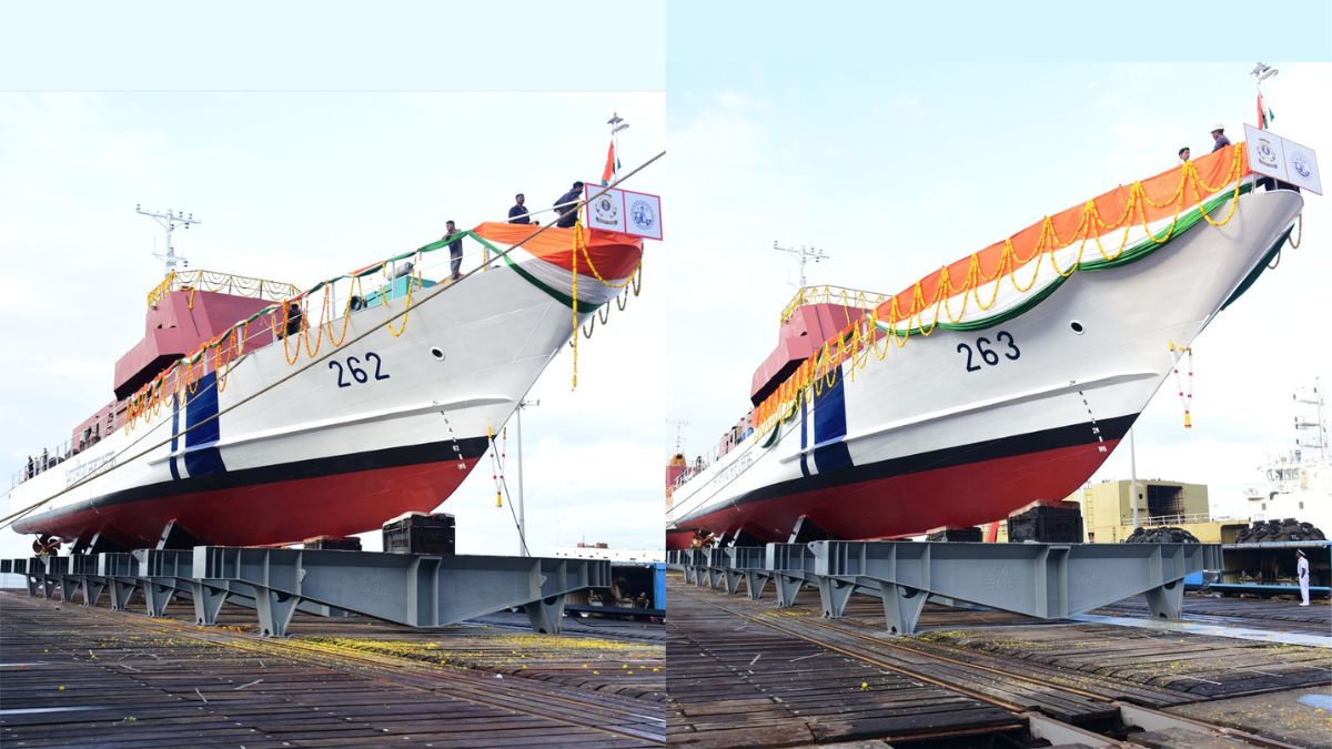 Goa Shipyard launches two Fast Patrol Vessels for Indian Coast Guard ...