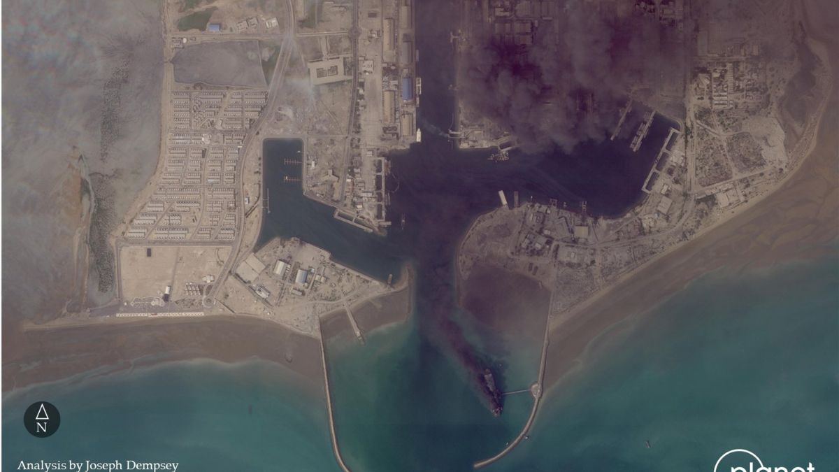 Smoked all 11 Iranian warships: Satellite images show Naval port of ...