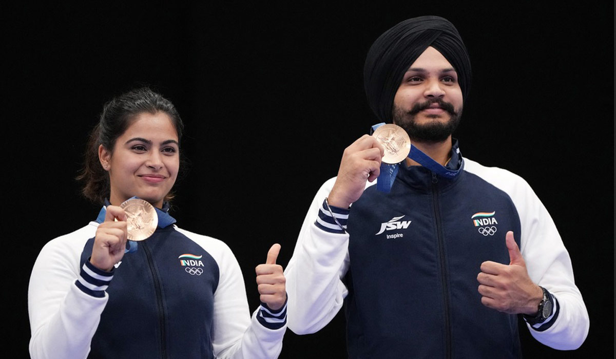 Manu Bhaker clinches historic second Olympic medal; wins 10m air pistol ...