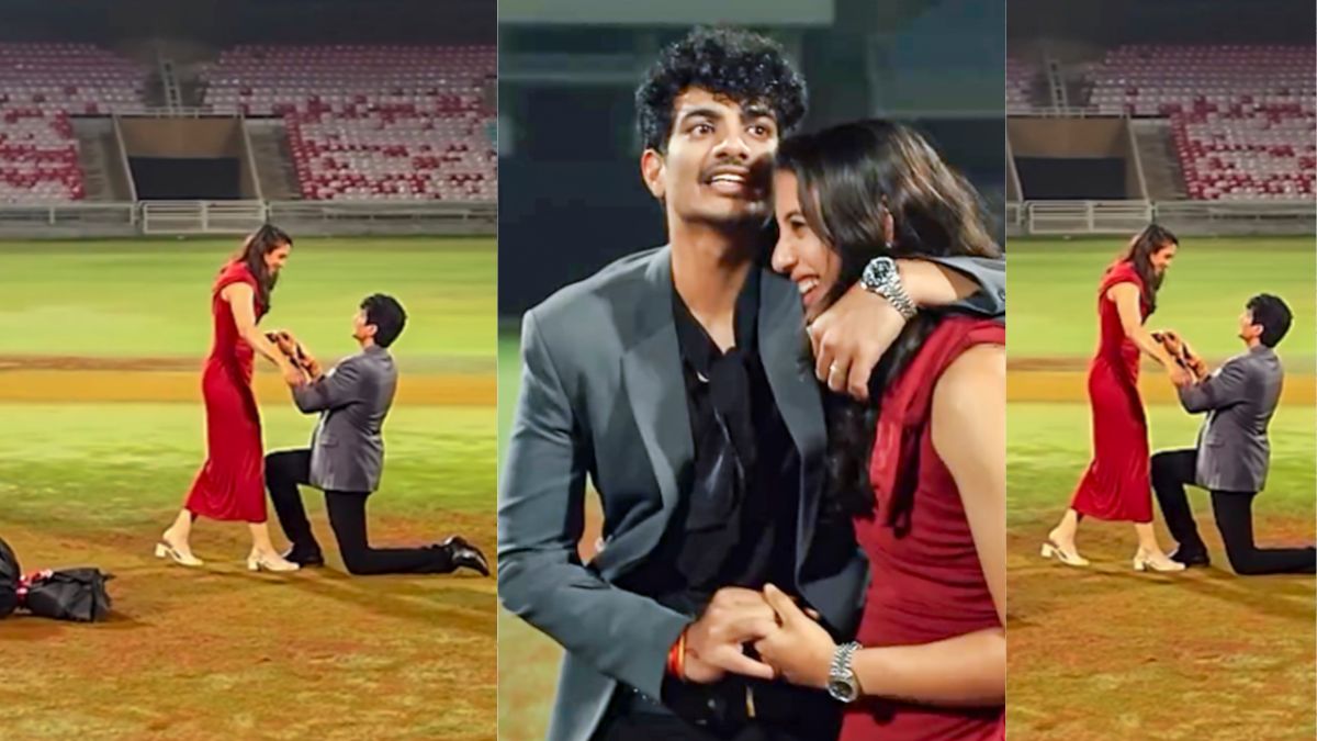 WATCH: Palash Muchhal's cinematic proposal to World Cup winner Smriti Mandhana at DY Patil ...