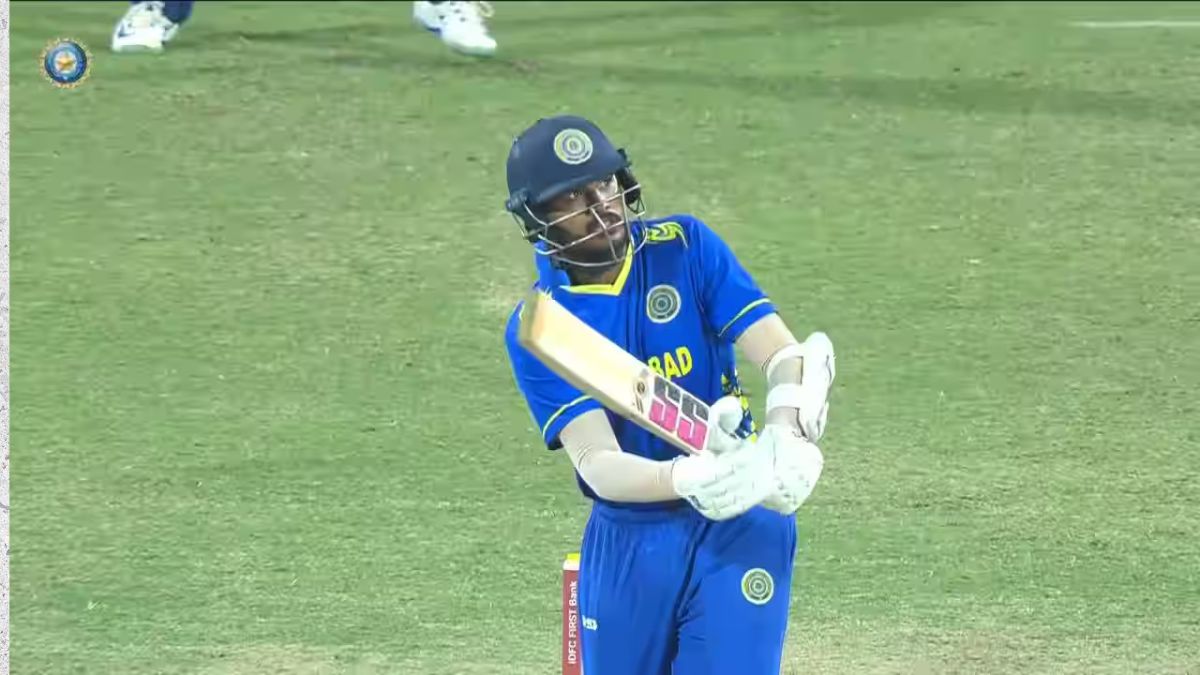 21-year-old USA-born Hyderabad prodigy Aman Rao hammers experienced IPL bowler for 24 in an over ...