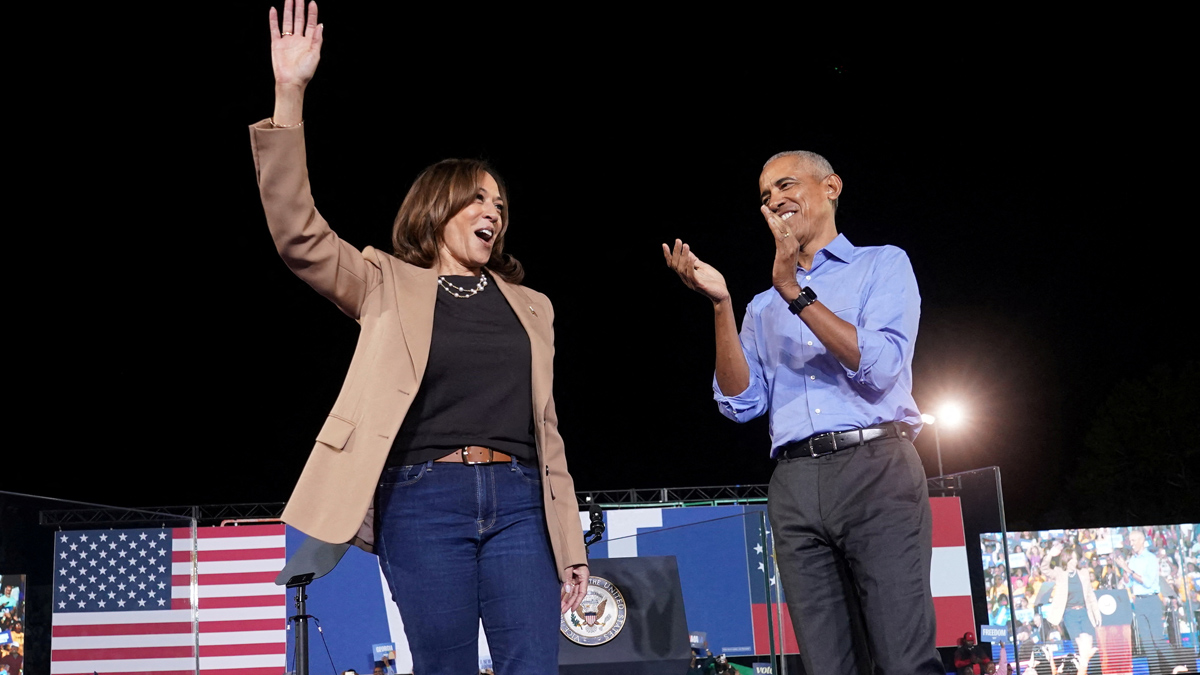 Harris, Obama team up in Georgia eyeing Black votes as election day ...