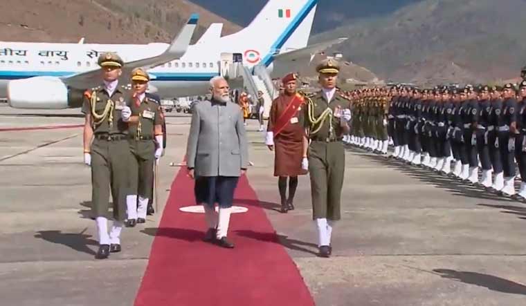PM Modi arrives in Bhutan on two-day State visit; receives red carpet welcome - The Week