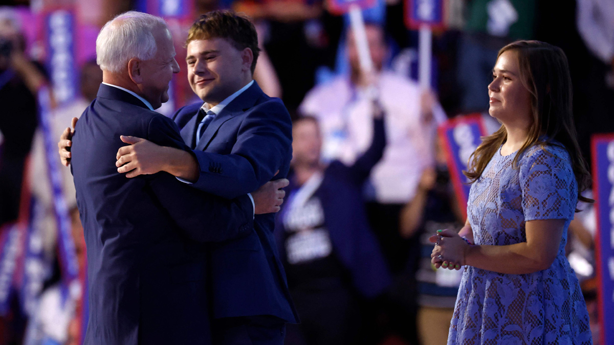 Watch | Tim Walz's son gets emotional as he speaks at the Democratic ...