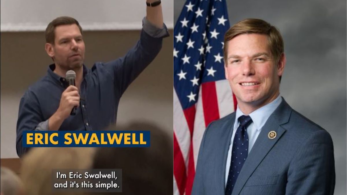 Democrat Eric Swalwell takes swipe at Trump as he announces California ...