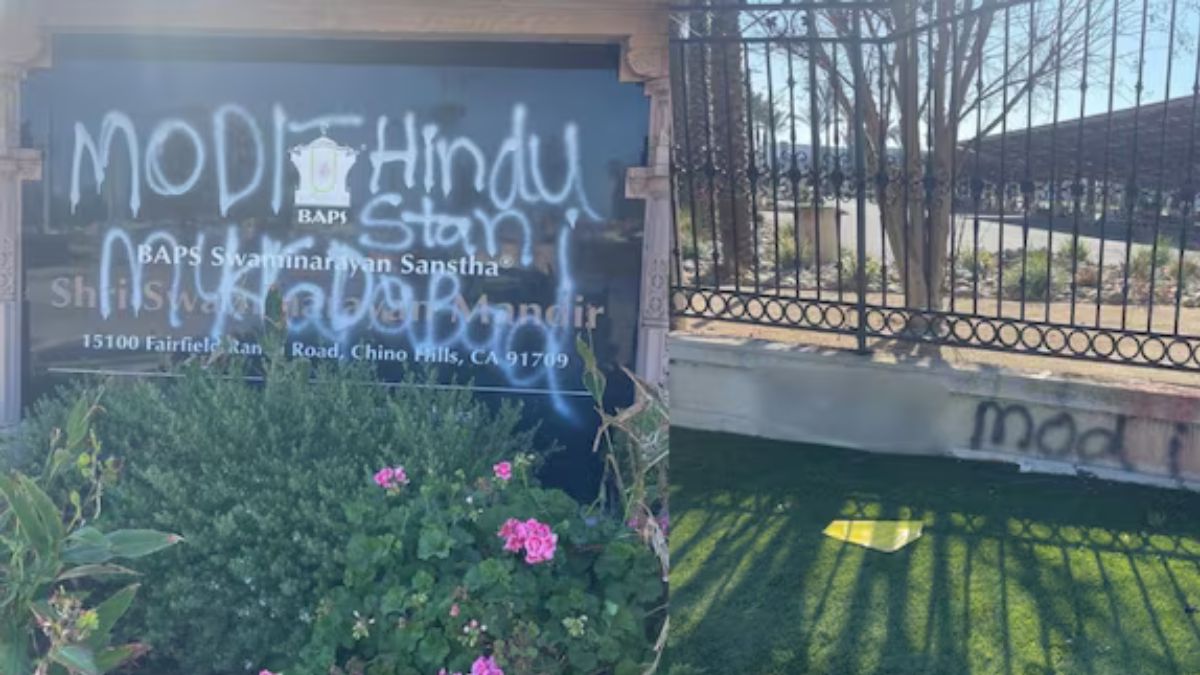 Another BAPS temple defaced with anti-India graffiti, this time in ...