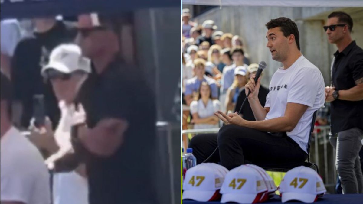 Charlie Kirk death: Netizens claim two men signalled before sniper ...