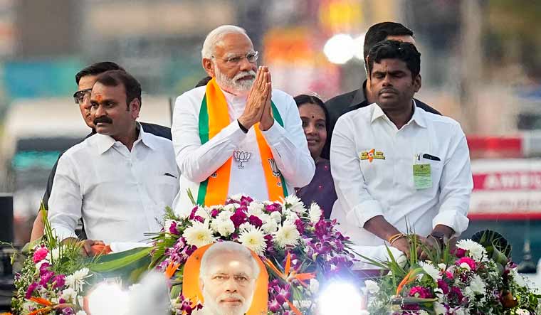 PM Modi holds first ever road show in Tamil Nadu - The Week